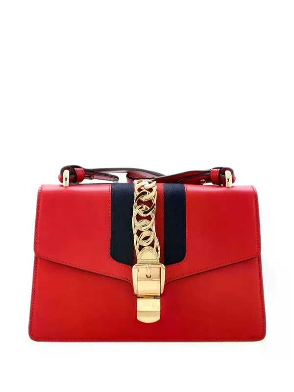 Gucci Sylvie Leather Small Shoulder Bag - Red