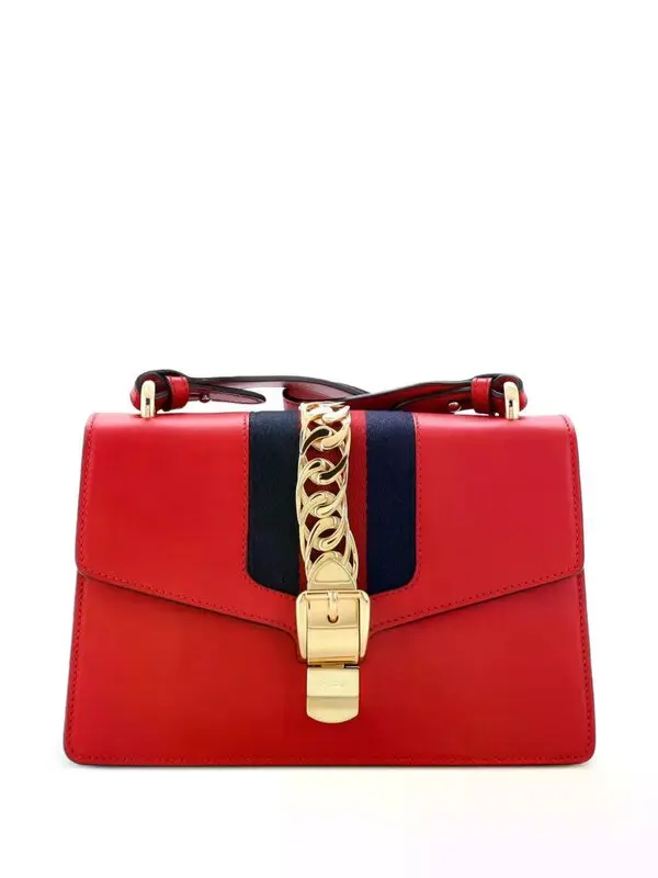 Gucci Sylvie Leather Small Shoulder Bag - Red