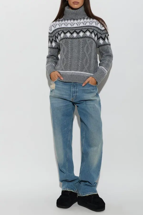 Bogner Cashmere Turtleneck Sweater ‘lorely - Grey
