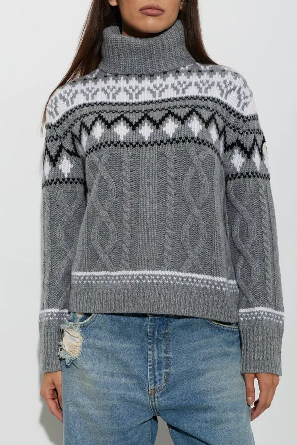 Bogner Cashmere Turtleneck Sweater ‘lorely - Grey