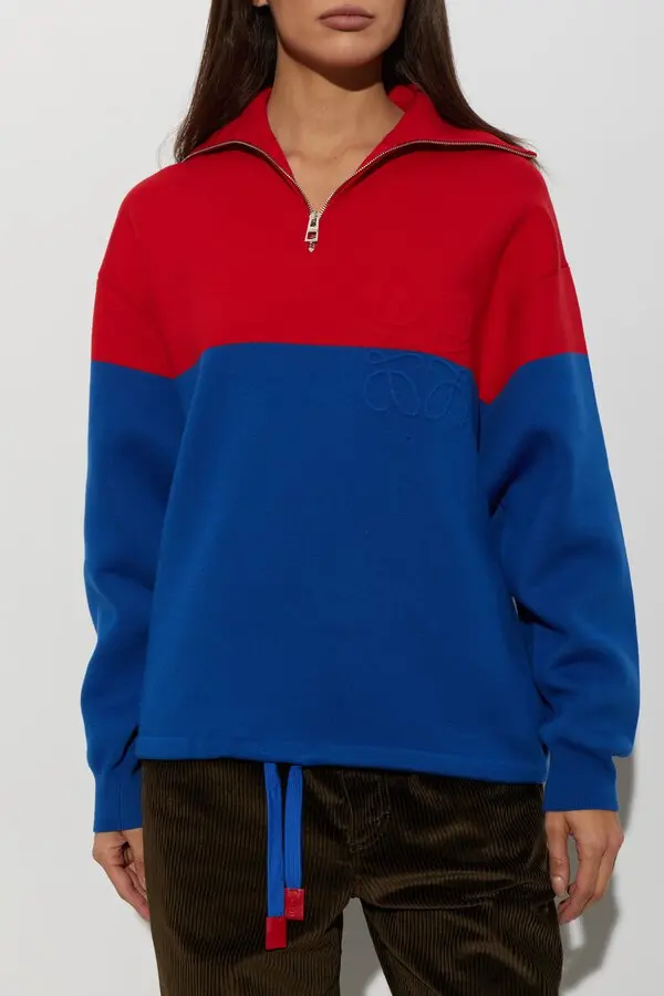 Loewe Cotton Polo With Logo - Blue