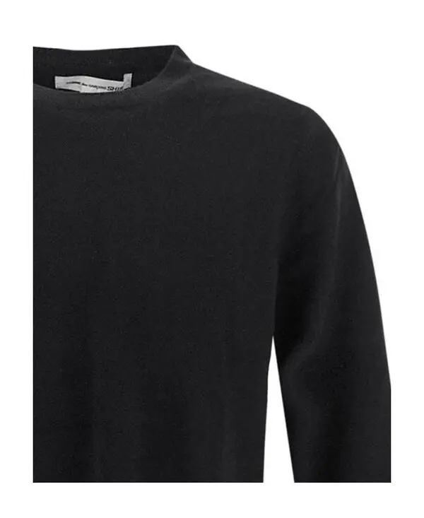 Comme Des Garçons Round-neck Knitted Wool Sweater