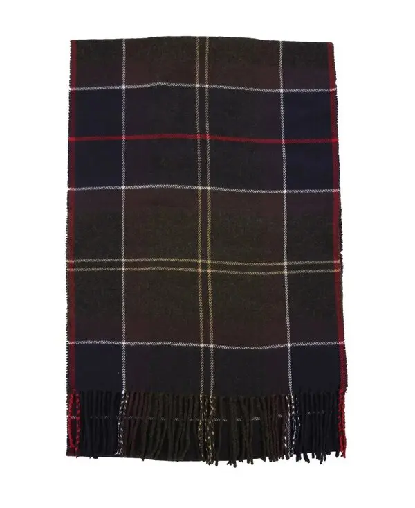 Barbour Check-printed Frayed-edge Scarf
