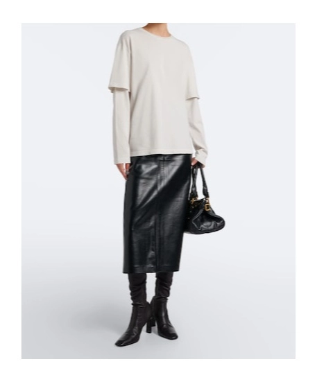 AGOLDE Hikson Leather-blend Pencil Skirt