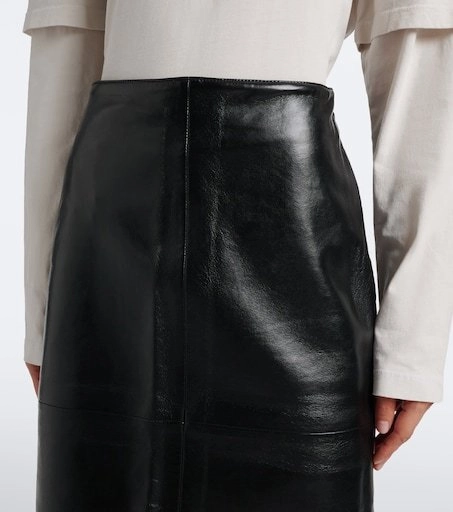 AGOLDE Hikson Leather-blend Pencil Skirt