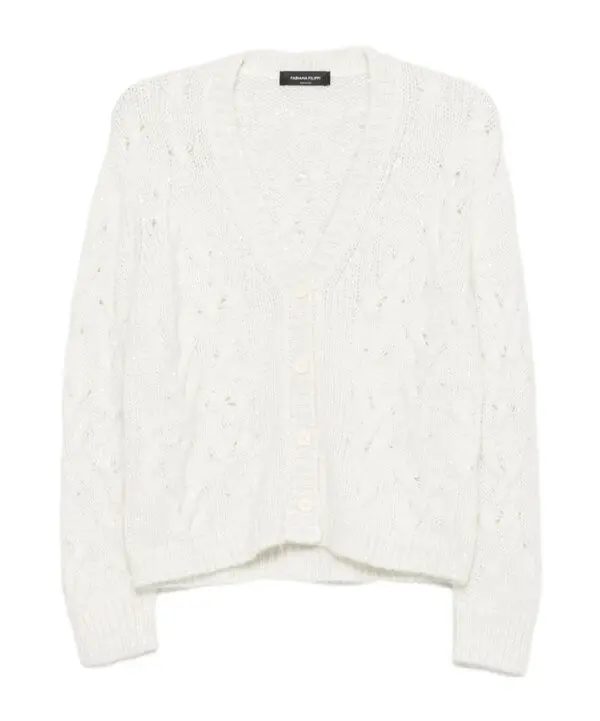 Fabiana Filippi V-neck Long-sleeve Knit Top - No