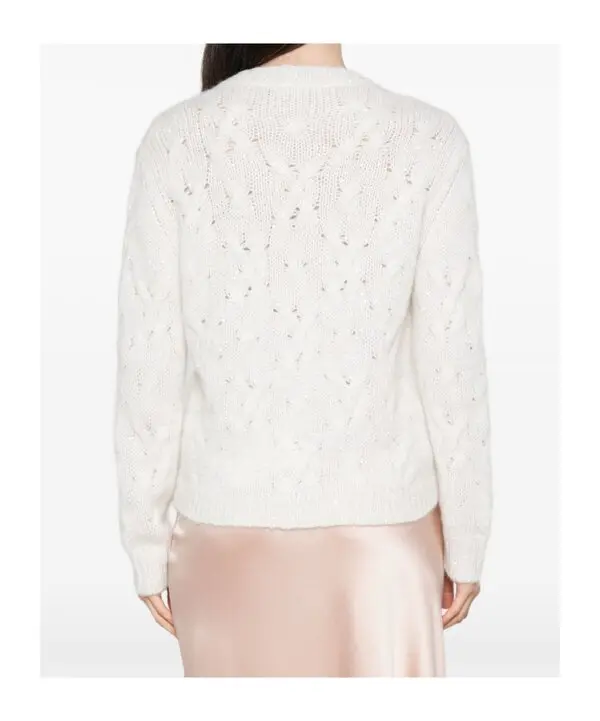 Fabiana Filippi V-neck Long-sleeve Knit Top