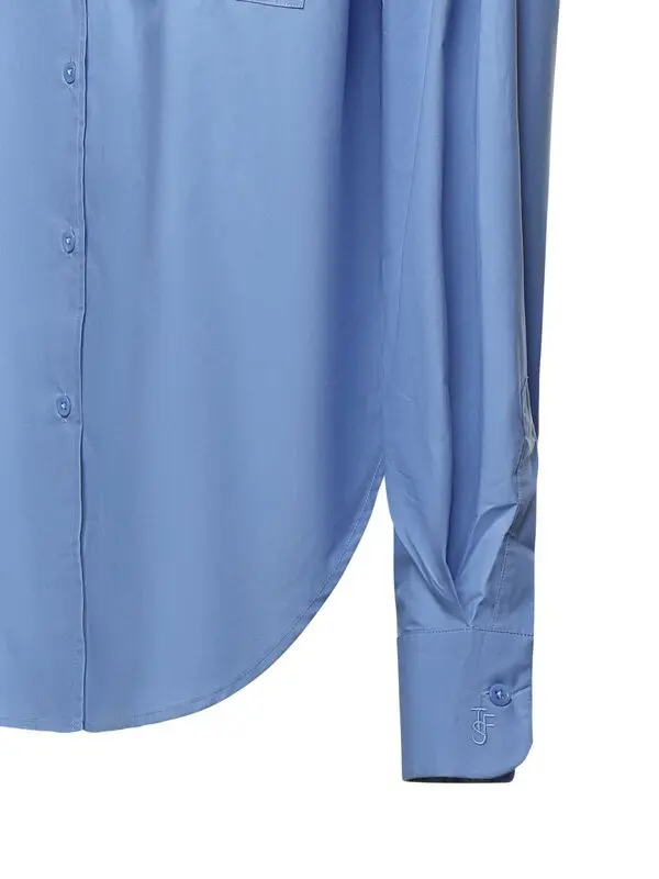 THE FRANKIE SHOP Lui Curved-hem Buttoned Shirt