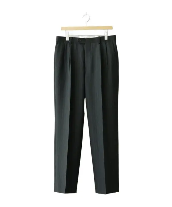 Auralee Bluefaced Two-tuck Slacks - Charcoal Navy