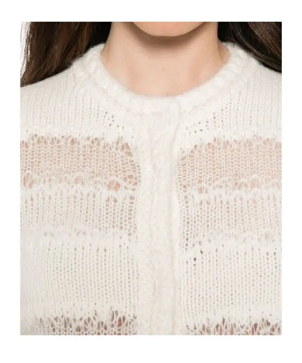 Fabiana Filippi Striped Long-sleeve Knit Top