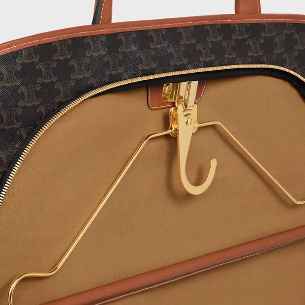 Celine 1 Suit Garment Bag In Triomphe Canvas And Calfskin