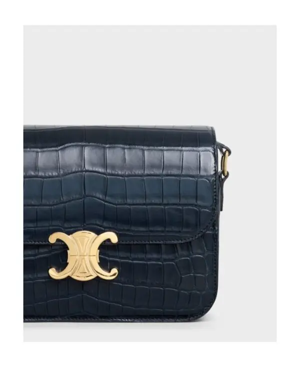 Celine Classique Triomphe Bag In Crocodile