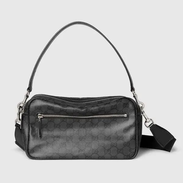 Gucci Essence Classic Small Crossbody Bag Gg Canvas - Black