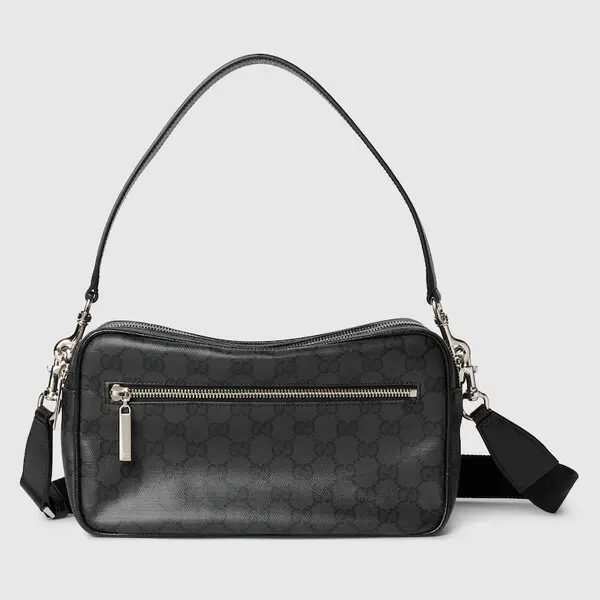 Gucci Essence Classic Small Crossbody Bag Gg Canvas - Black