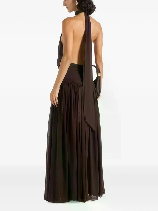 Manière De Voir Matilda Draped Hardware Maxi Dress