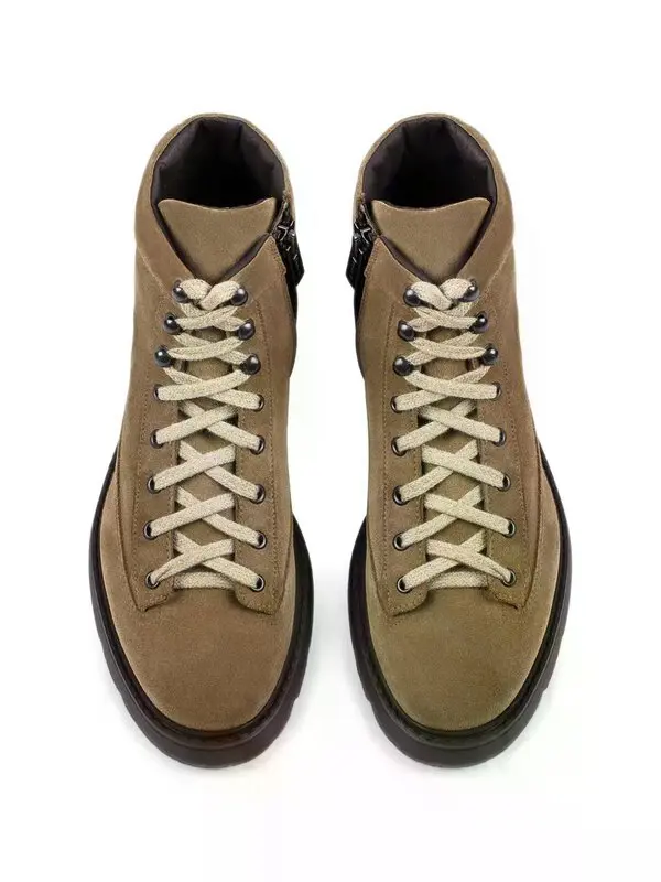 DOUCAL'S Lace-up Suede Ankle Boots