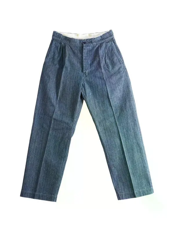 TAIGA TAKAHASHI Lot.723 Striped Pleated Trousers
