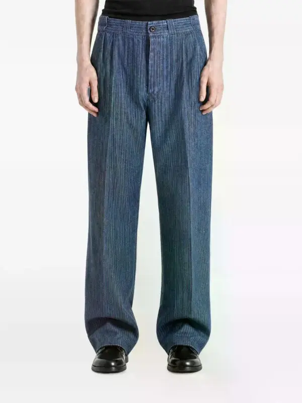 TAIGA TAKAHASHI Lot.723 Striped Pleated Trousers
