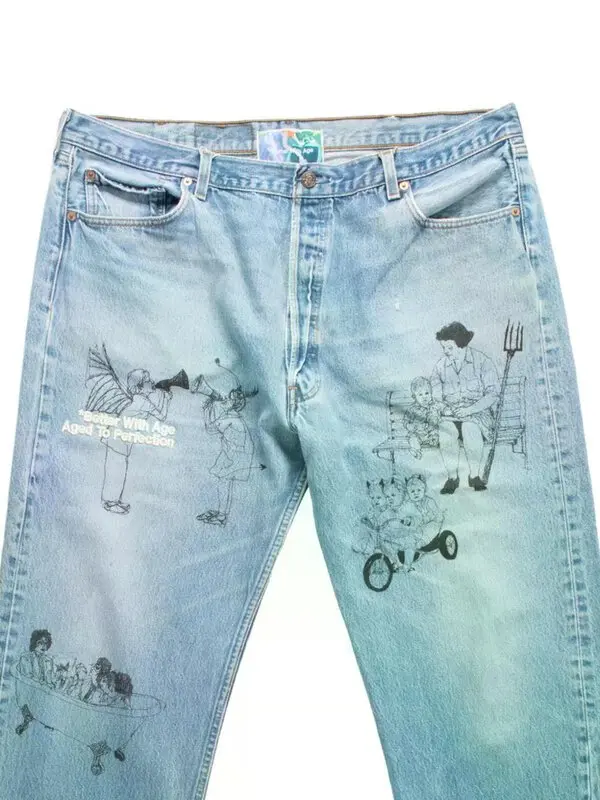 BETTER WITH AGE Gene Graphic-print Jeans