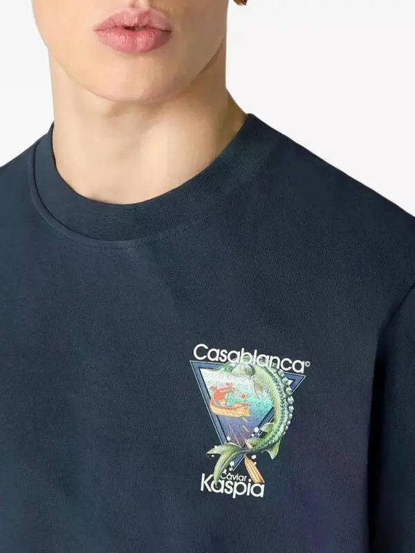 Casablanca Graphic-print T-shirt - Blue