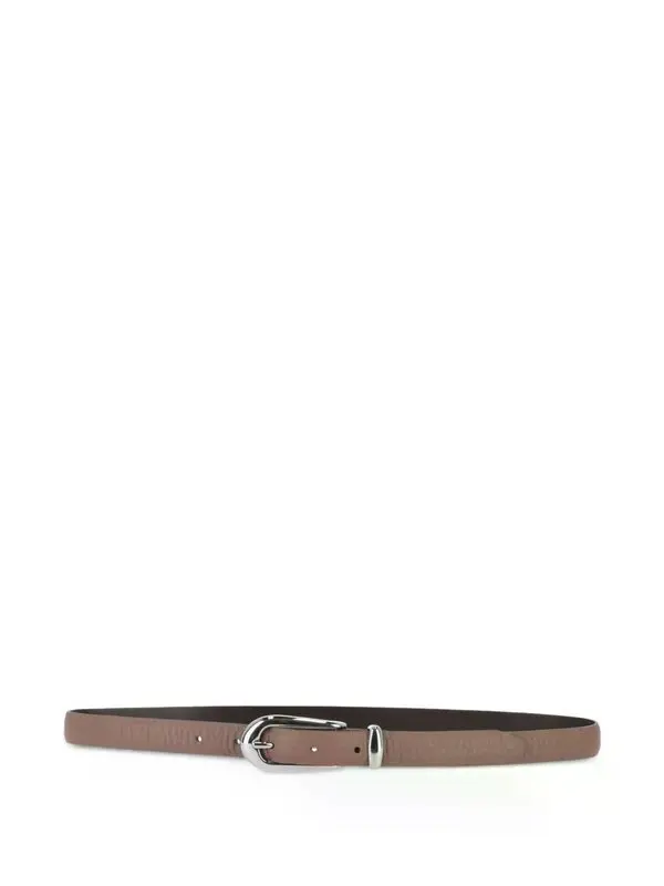 Orciani Soft Grained Leather Belt - Neutrals