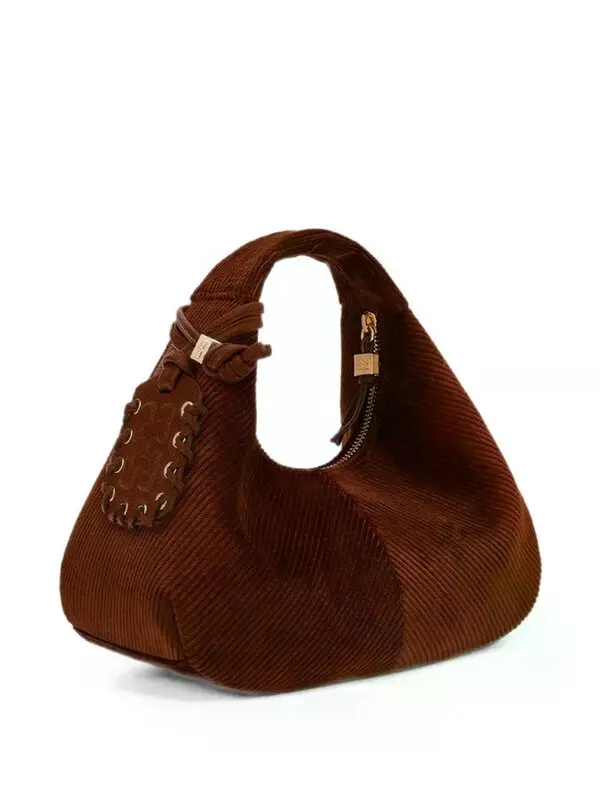 GANNI Mini Bag In Corduroy - Brown