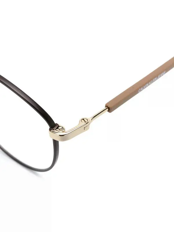 Calvin Klein Round Frame Tortoise-shell Glasses