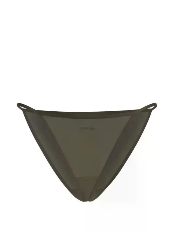 Calvin Klein Jessica Logo-print Thong - Brown
