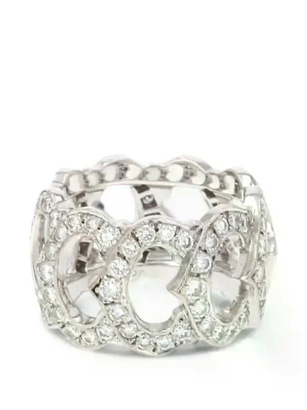 Cartier White Gold And Diamonds Ring - Silver