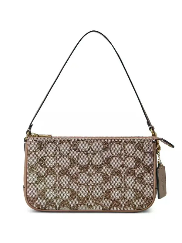 COACH Plaza Crystal-embellished Shoulder Bag - Neutrals