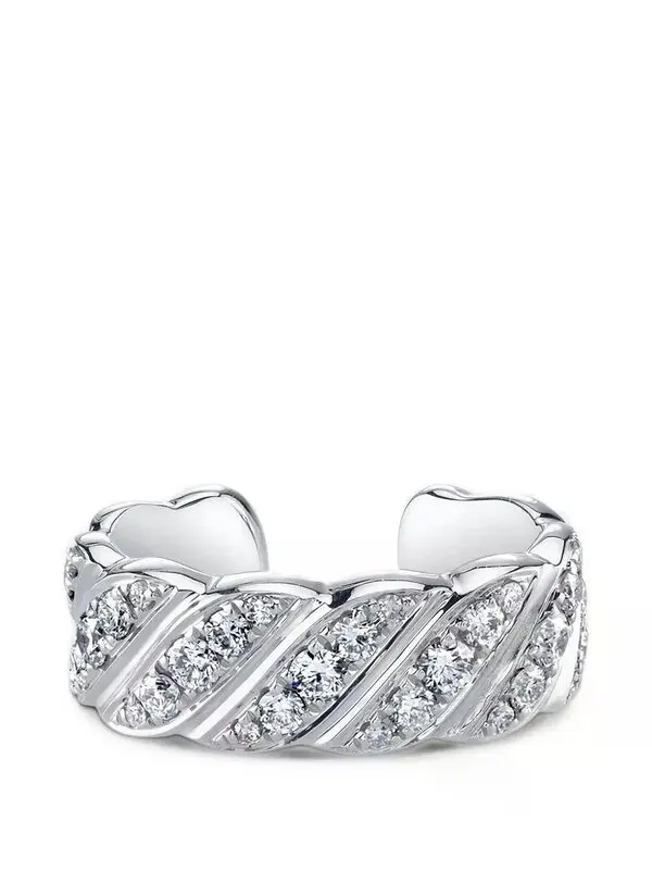 ANITA KO Braided-design Diamond Ear Cuff - Silver