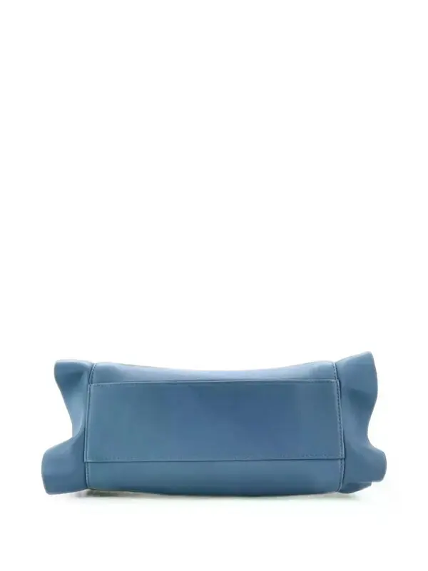 Fendi Wave Peekaboo Bag Leather Mini Satchel - Blue
