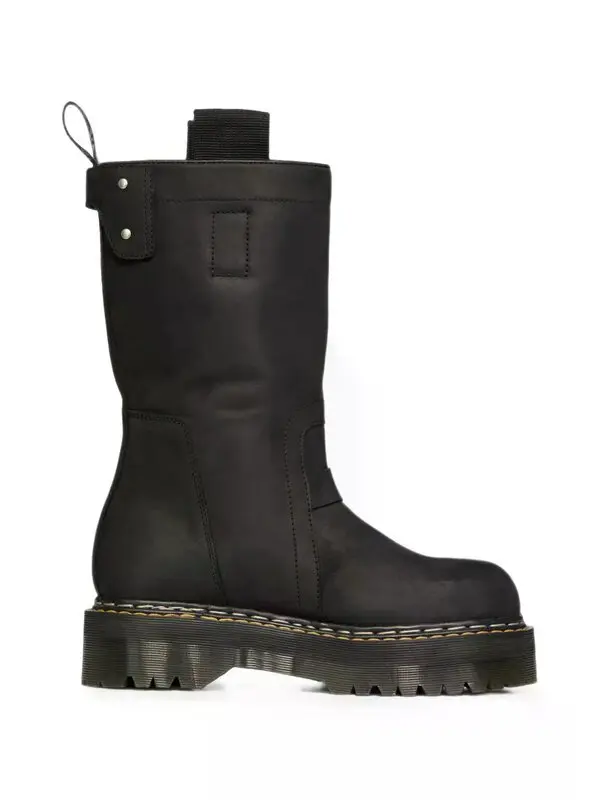 Rick Owens X Dr. Martens Quad Buckle-strap Biker Boots