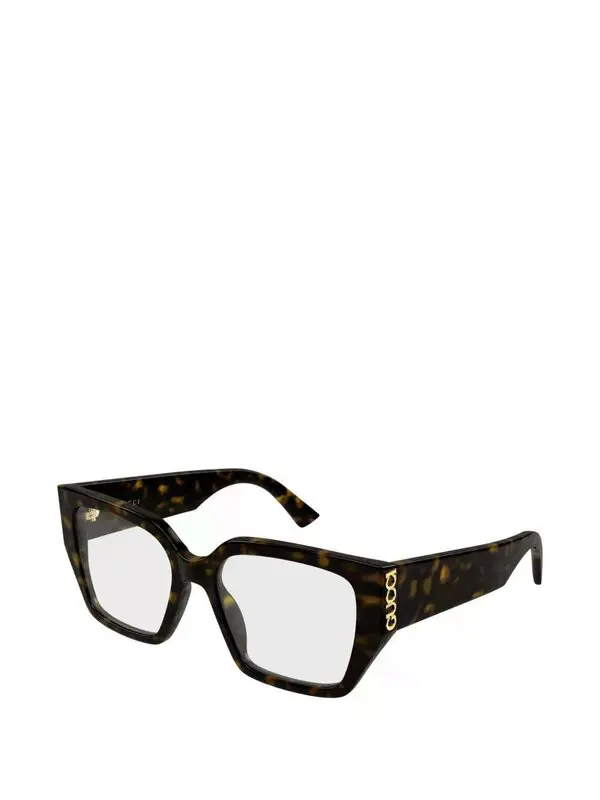 Gucci Tortoiseshell-effect Square-frame Glasses