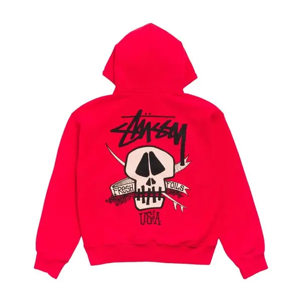 StÜssy Fresh Foils Hoodie Garment Dyed 'red - Redd