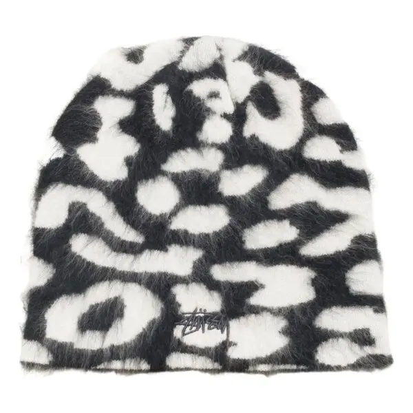StÜssy Cashmere Leopard Skullcap