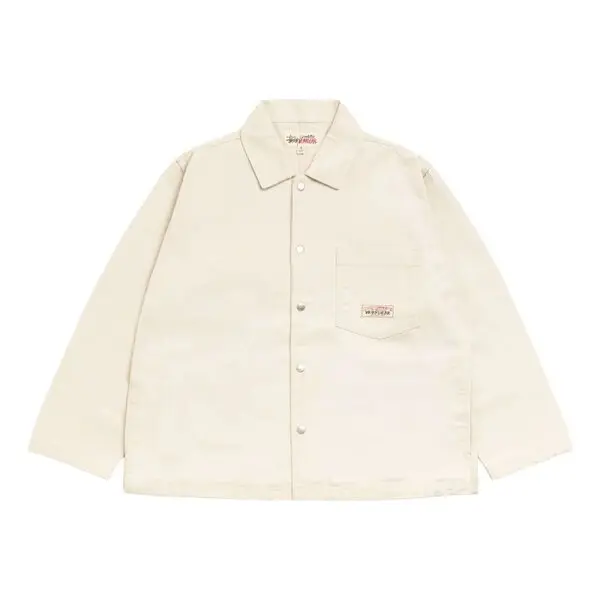StÜssy Canvas Work Overshirt - Bone