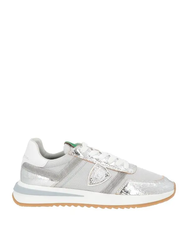 Philippe Model Sneakers Size Leather, Textile Fibers - Silver