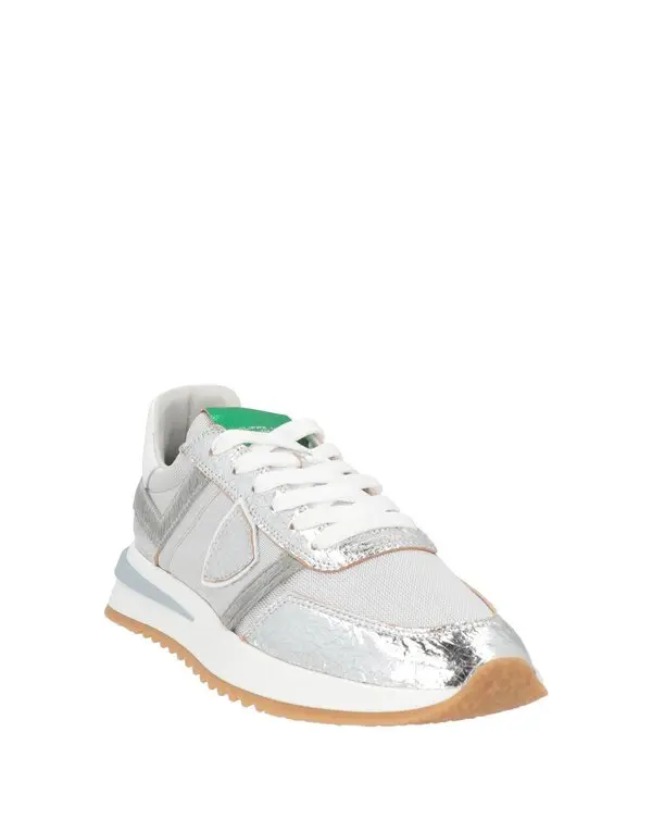 Philippe Model Sneakers Size Leather, Textile Fibers - Silver