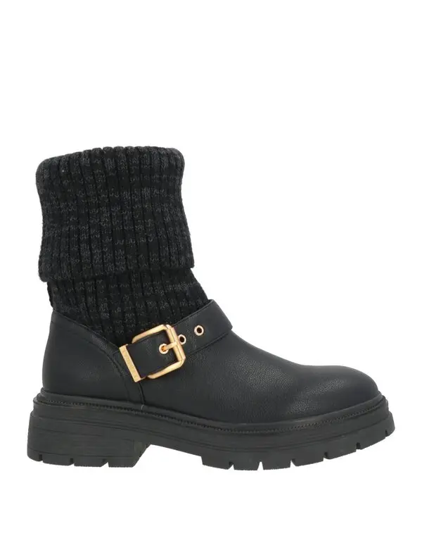 TWINSET Ankle Boots Camel Size Textile Fibers - Black