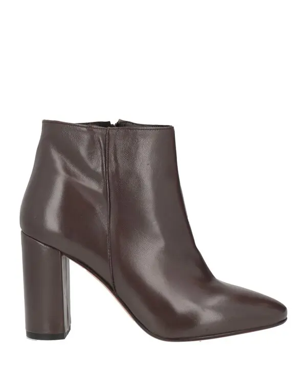 FABRIZIO CHINI Ankle Boots Burgundy Size Leather - Brown