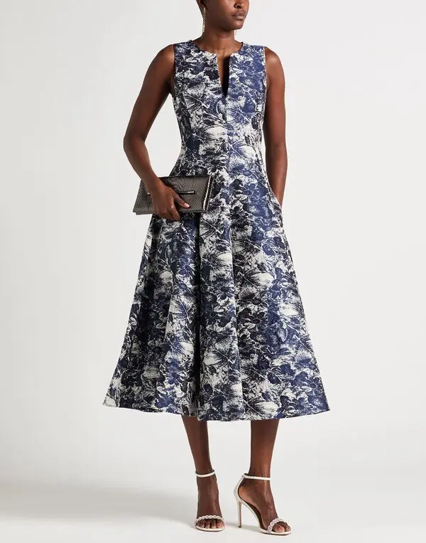 SARA ROKA Midi Dress Size Cotton, Acetate, Polyester
