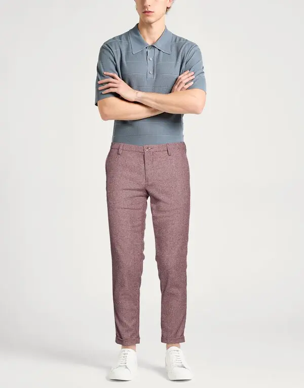 AT.P.CO At. P.co Pants Burgundy Size Wool, Polyester, Elastane