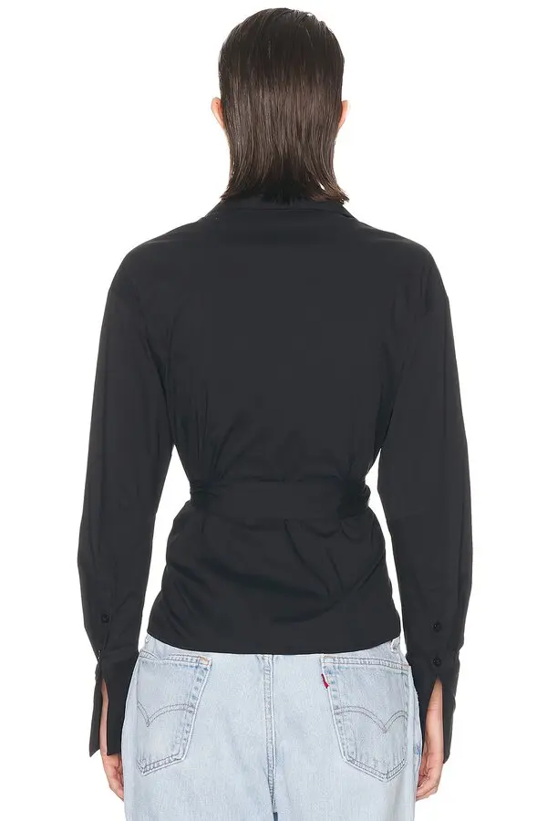 SIMONMILLER Anya Poplin Wrap Top