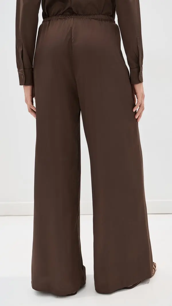 LE BOP Aliza Wide Leg Pants - Chocolate