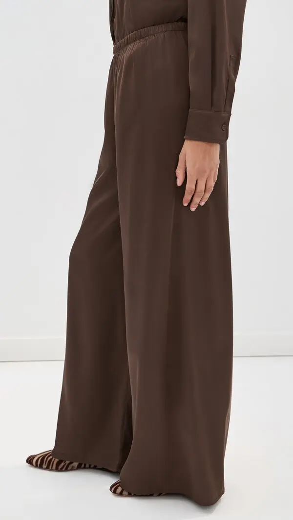 LE BOP Aliza Wide Leg Pants - Chocolate