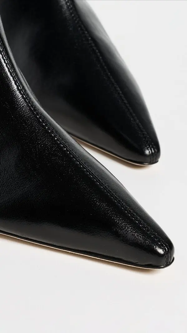 Cinq À Sept Alex Scrunched Shiny Leather Ankle Booties