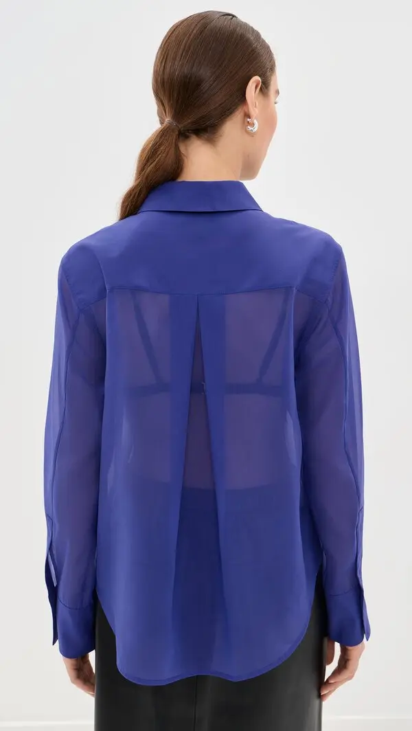 LE BOP Organza Button Down