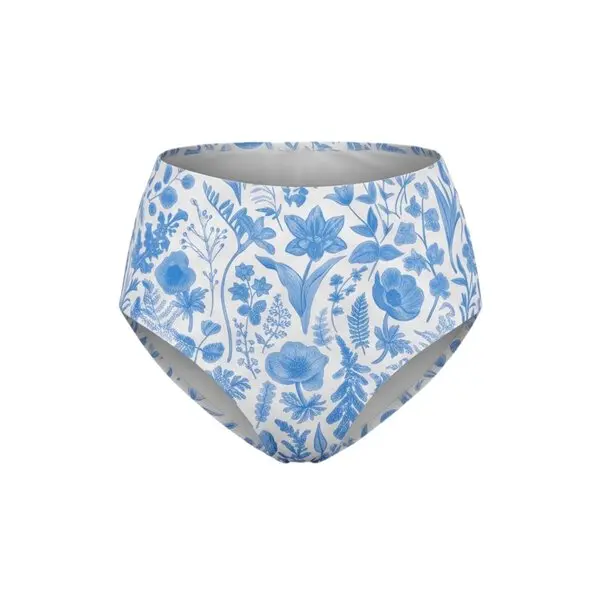 LIME RICKI SWIMWEAR Botany High-waist Bottom - Blue