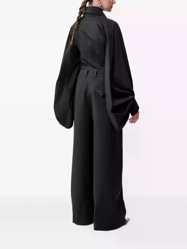 CONCEPTO Temple Oversized-sleeve Shirt - Black